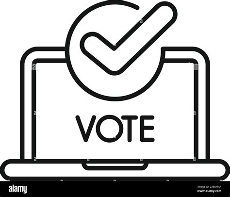 Online Voting System Showing Validated Vote On Laptop Screen Stock Vector Image And Art Alamy