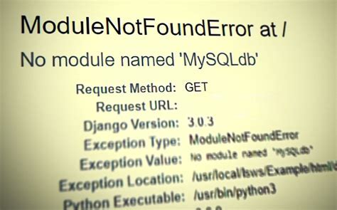 Modulenotfounderror No Module Named Mysqldb Cal Poly Innovations Hub