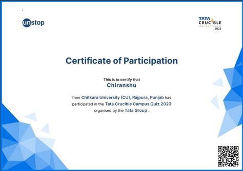 Chiranshu Goel On Linkedin Tatacrucible Unstop Tatagroup