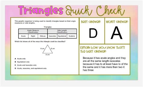 Classifying Triangles Graphic Organizer