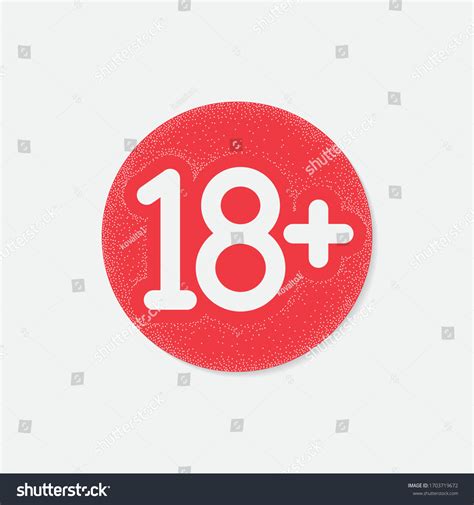 18 Circle Simple Icon Adult Content Stock Vector Royalty Free 1703719672 Shutterstock