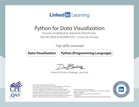 Ashutosh Chinchorkar On Linkedin Certificate Of Completion