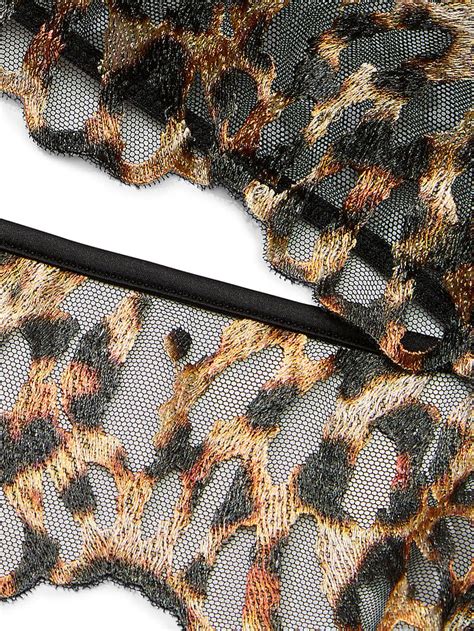 Top De Tiras Con Bordado De Leopardo Relleno Ligero Victorias Secret Tienda En Línea