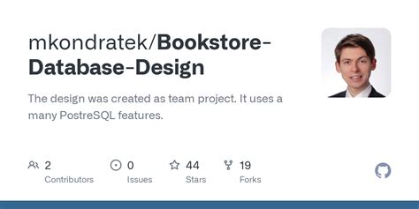 Github Mkondratek Bookstore Database Design The Design Was Created