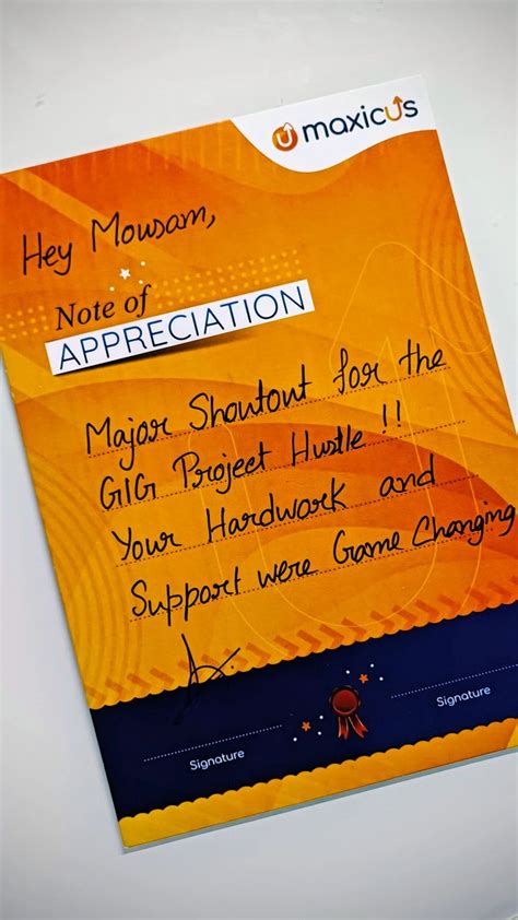 Mousam Chowdhury On Linkedin Gig Appreciation Teamwork Maxicus 14 Comments