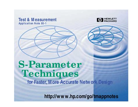 Pdf S Parameter Techniques Hp Application Note 95 1