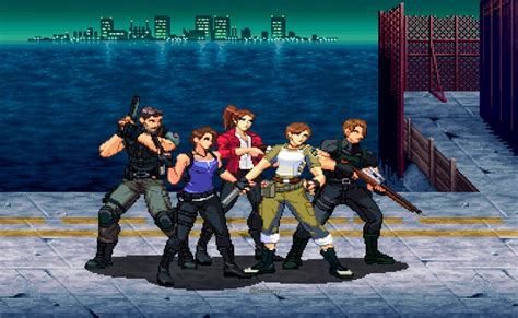 leon s. kennedy, chris redfield, jill valentine, claire redfield, and rebecca chambers (resident ...