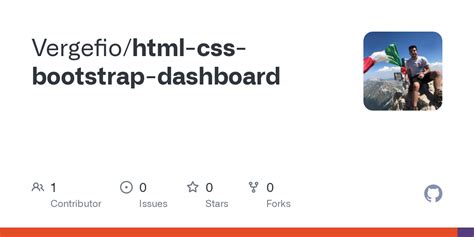 GitHub Vergefio Html Css Bootstrap Dashboard