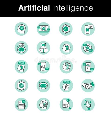 Artificial Intelligence Icon Set Ai Icons Ai Symbol Set