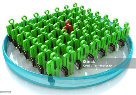 군중에서 눈에 띄는 리더와 관련된 정보의 디자인에서 비즈니스 리더십의 개념 3d 일러스트레이션 개성 개념에 대한 스톡 사진 및 기타 이미지 Istock