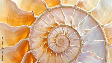 Nautilus Shell Stock Fibonacci Shell Footage Coral Golden Ratio Number