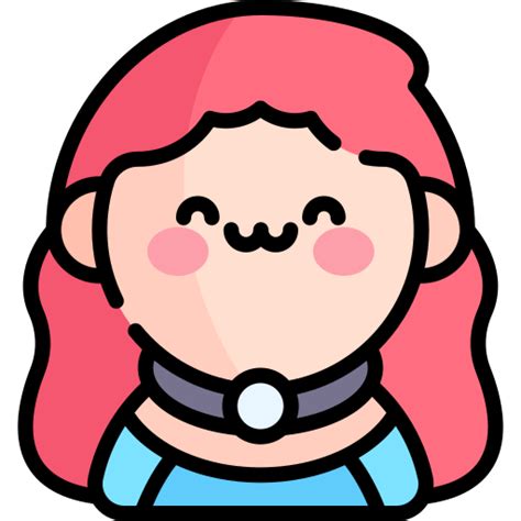 Girl Kawaii Lineal Color Icon Girl Kawaii Lineal Color Icon