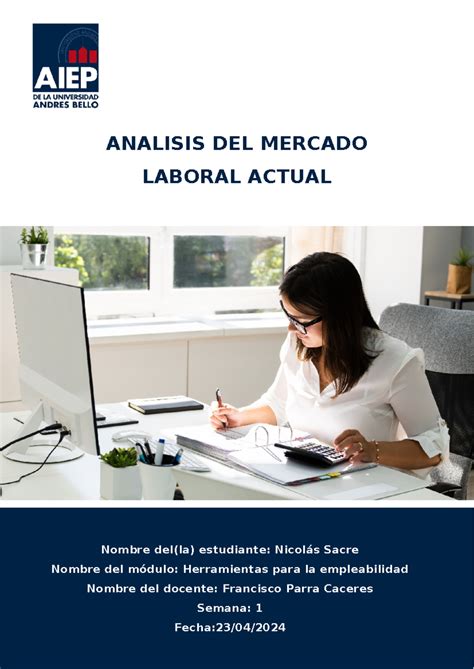 Analisis del mercado laboral actual - Nombre del(la) estudiante ...