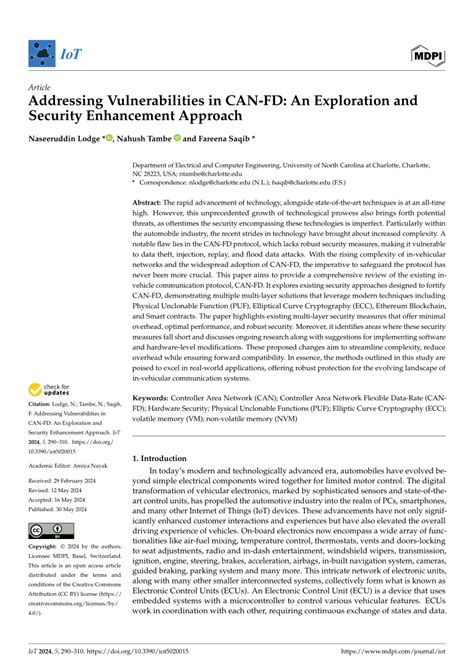 Pdf Addressing Vulnerabilities In Can Fd An Exploration And Security Enhancement Approach