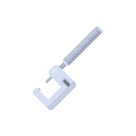 Premium Vector Micrometer Calliper Icon Flat Vector Precision Caliper Technical Gauge Isolated