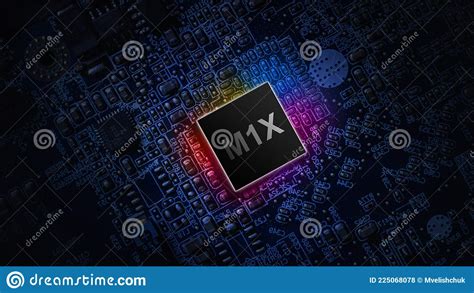 m1x processor chip network digital technology with computer cpu chip
