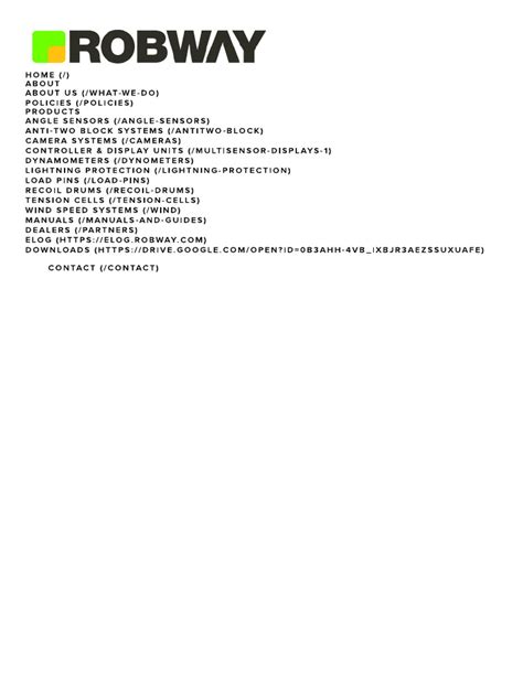 Load Pins — Robway Safety Pdf