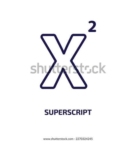 Superscript Icon User Interface Collection Thin Stock Vector Royalty