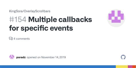 Multiple Callbacks For Specific Events Issue KingSora OverlayScrollbars GitHub