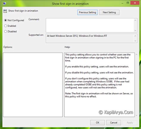 How To Disable First Sign In Animation In Windows 1087