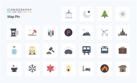 Map Pin Flat Color Icon Pack Vector Art At Vecteezy