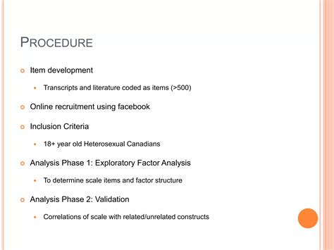 Development And Validation Of A New Sexual Script Endorsement Scale PPTX
