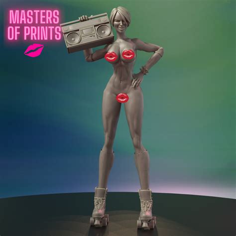 D Printable ROLLER GIRL KIM SFW AND NSFW EROTIC MINIATURE MM SCALE By Master