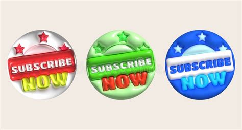 Illustration 3d Subscribe Icon Subscribe Button 3d Element Stock Illustration Illustration