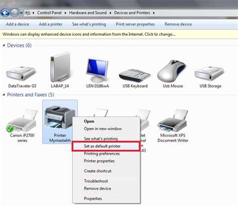 Cara Mengatur Printer Default Pada Windows 7 MyMastah