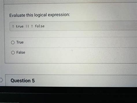 Solved Evaluate This Logical Expression True 11 False