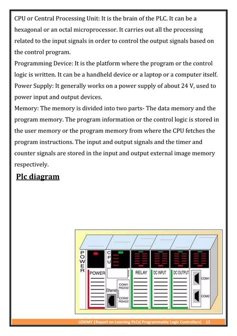 Report On Plc Traning Pdf Operating Systems Computer Software And