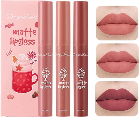 3 Pcs Nude Matte Lipstick Setnude Lipstick Velvet Air