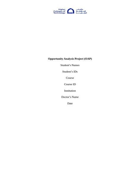 Opportunity Analysis Project Pdf Privacy Innovation