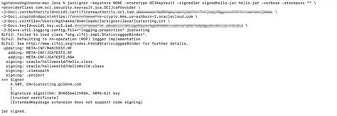Oci Jca Provider Use Case Signing Jar Files