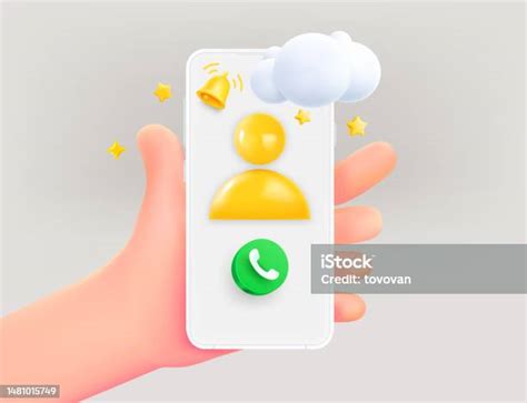 수신 전화와 함께 스마트 폰을 들고 손 3d 벡터 일러스트 레이 션 공동체에 대한 스톡 벡터 아트 및 기타 이미지 공동체 유머 3차원 형태 Istock