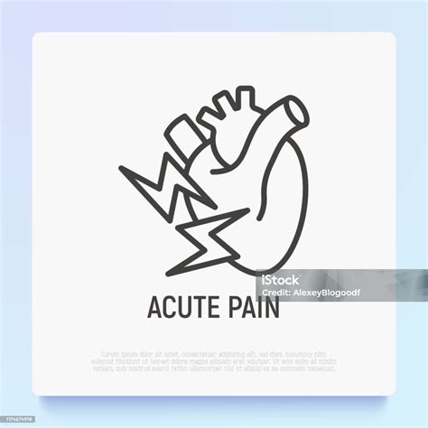 심장 얇은 라인 아이콘에 급성 통증 증상 심장 마비의 현대 벡터 그림 심장마비에 대한 스톡 벡터 아트 및 기타 이미지 심장마비 아이콘 건강관리와 의술 Istock