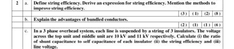 Question 2 A Define String Efficiency Derive An Expression For String