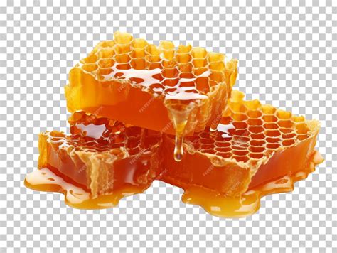 Соты изолированные на прозрачном фоне Png Psd Премиум Ai сгенерированный Psd