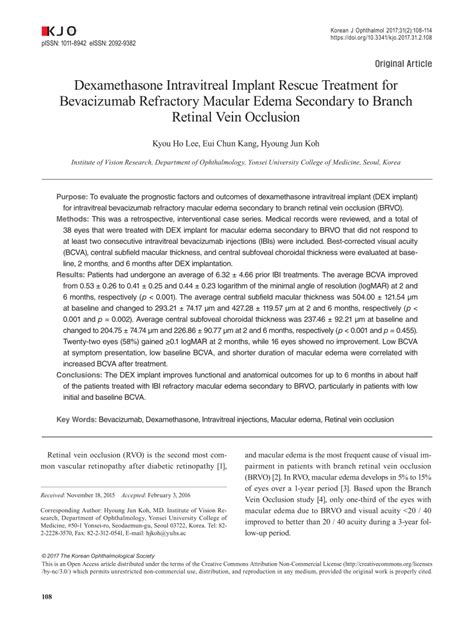 Pdf Dexamethasone Intravitreal Implant Rescue Treatment For Bevacizumab Refractory Macular