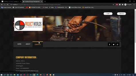 garage management system php mysql projectworlds store