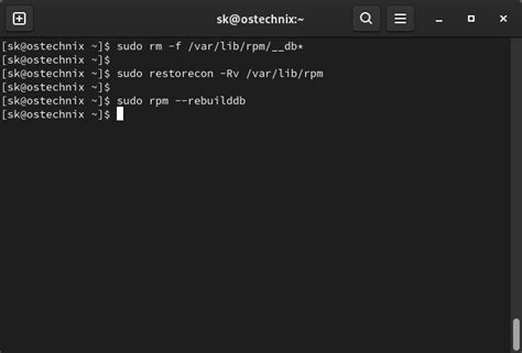 Solved Error Rpmdb Damaged Header In Fedora RHEL OSTechNix