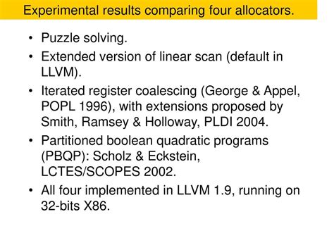 Register Allocation By Puzzle Solving Ppt Download