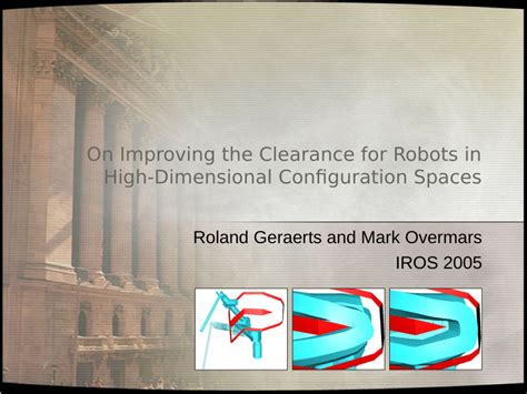 Pdf Presentation On Improving The Clearance For Robots In High