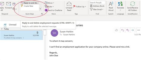 how to use microsoft outlook s quick steps to quickly respond to emails