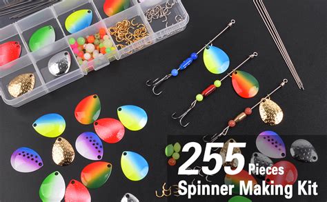 Spinner Bait Making Kit 255pcs Colorado Spinner Blades