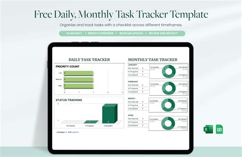Free Daily And Monthly Task Tracker Template Download In Excel