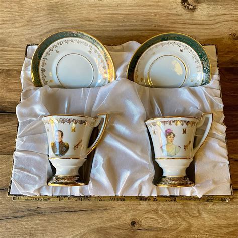 Винтаж Чайный набор Napoleon 1er And Josephine Limoges Фарфор Объём 125 мл купить на