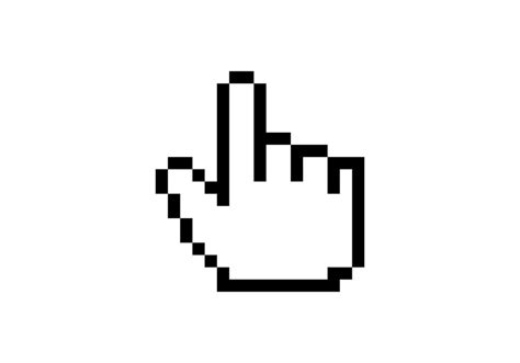 Pixelated Cursor Hand Symbol On A White Background 56938677 Vector Art At Vecteezy