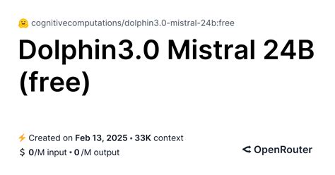 dolphin3 0 mistral 24b free run with an api openrouter
