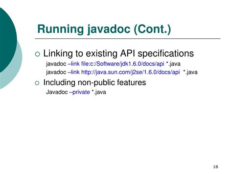 Ppt Documenting With Javadoc Powerpoint Presentation Free Download